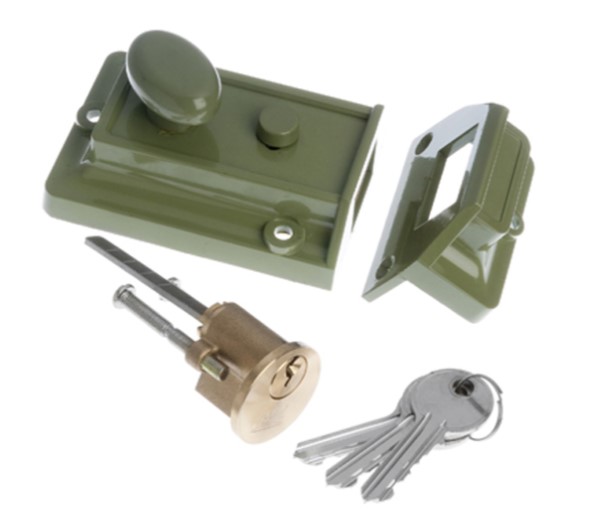 ELNL202 - Traditional Nightlatch Green, 60mm Backset - Curust Industries